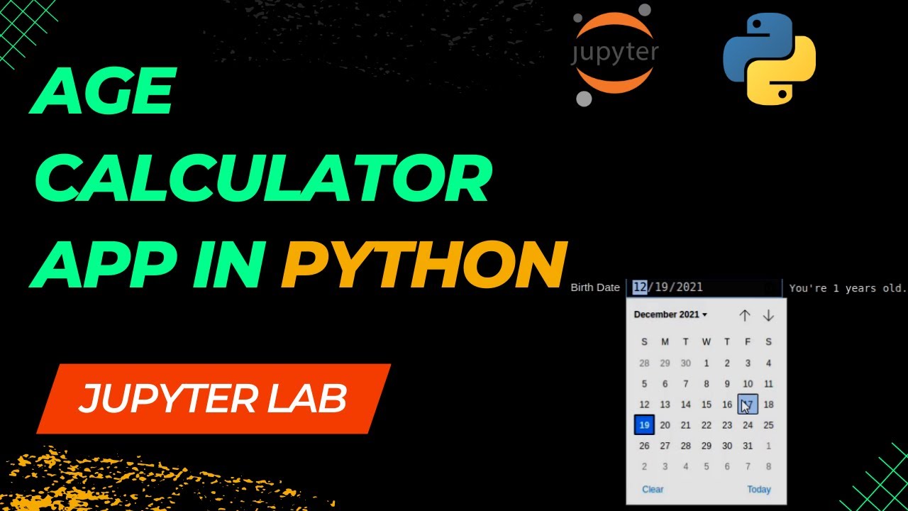 Age Calculator In Python Youtube