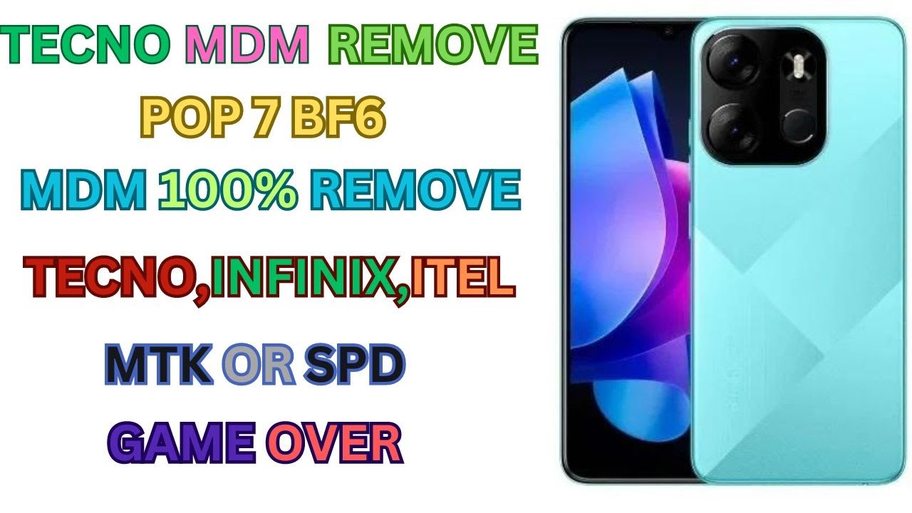 Tecno Bf6 Mdm File Tecno Bf6 Mdm Unlock Tecno Pop 7 Mdm Unlock Tecno
