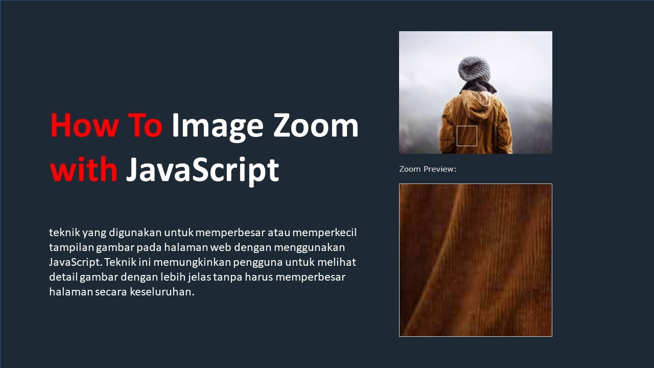 How To Image Zoom With Javascript Youtube