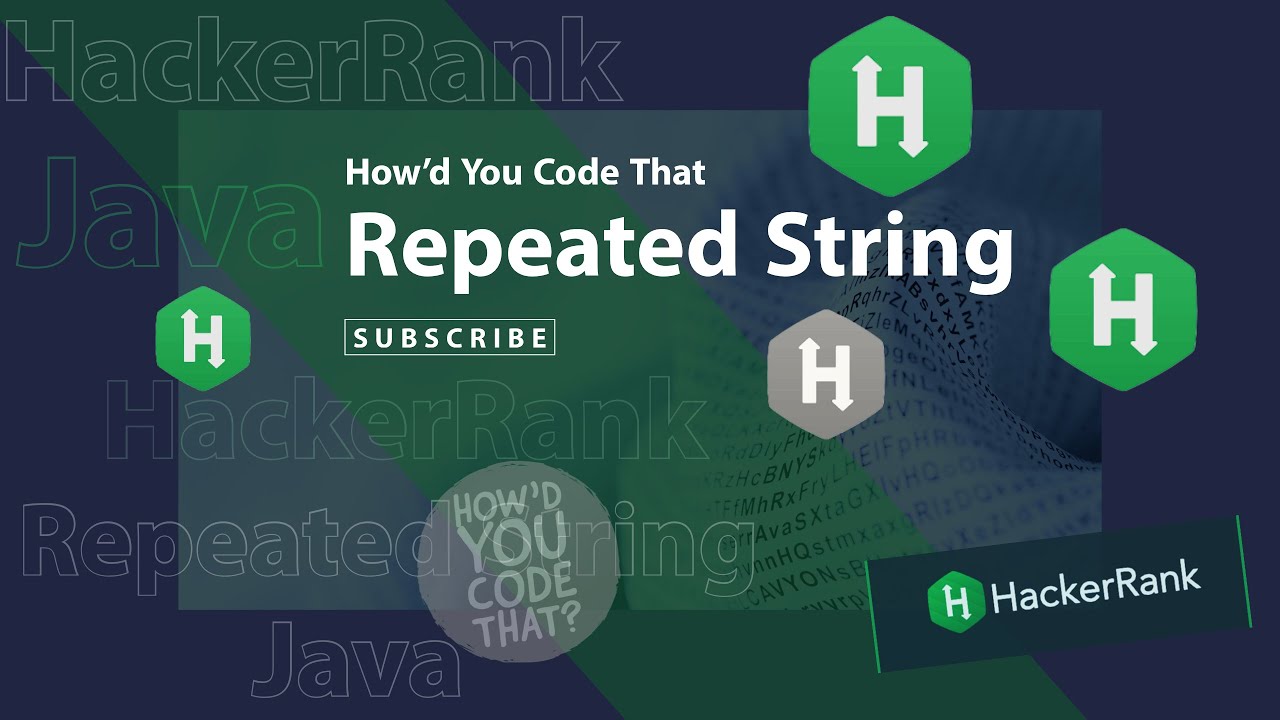 Repeated String Java Coding Challenge Hackerrank Edabit How D You