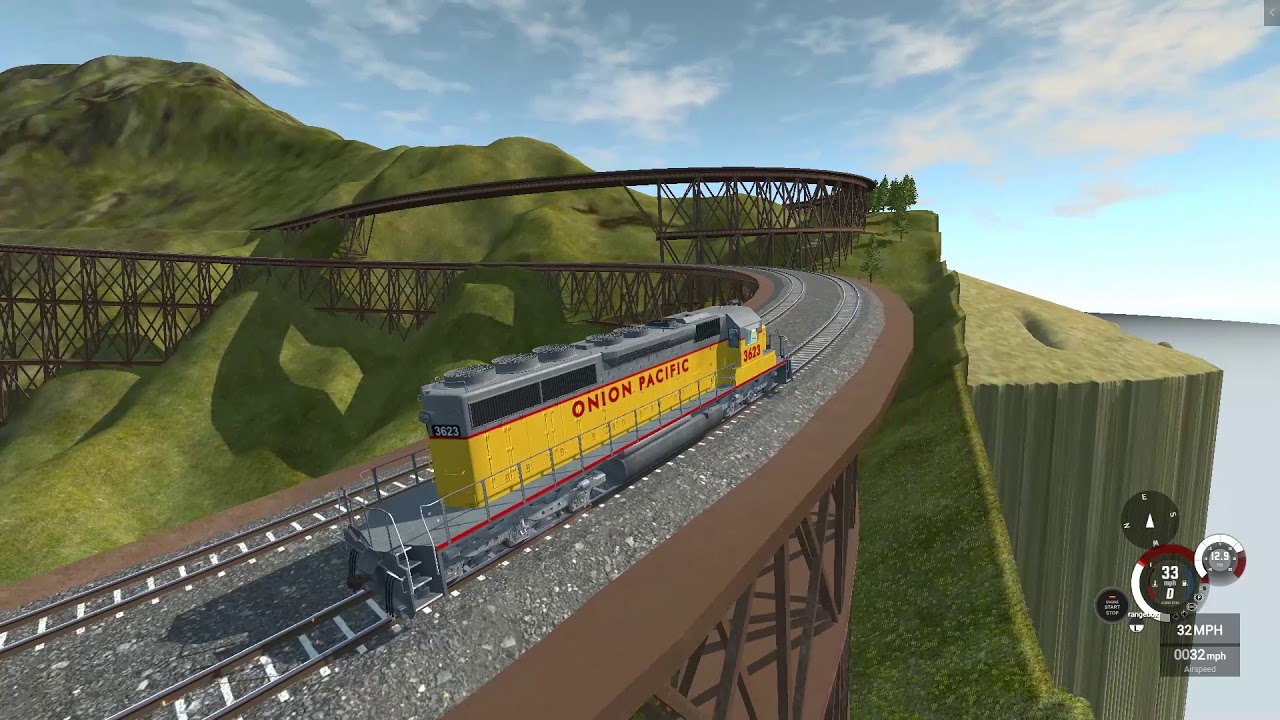 Train Racing Mountain Beamng Drive Youtube