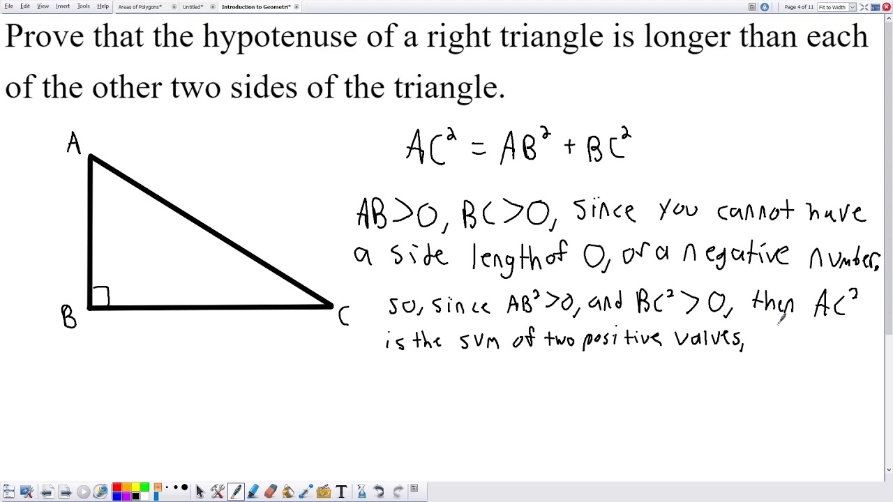 Is The Hypotenuse Always The Longest Side Here S The Proof