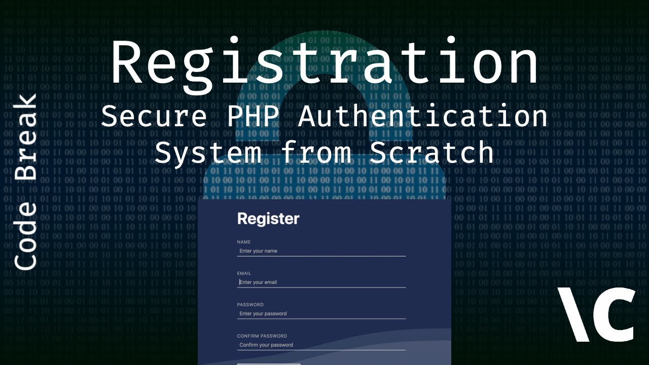 Registration Form Secure Php Authentication System From Scratch Ep 1