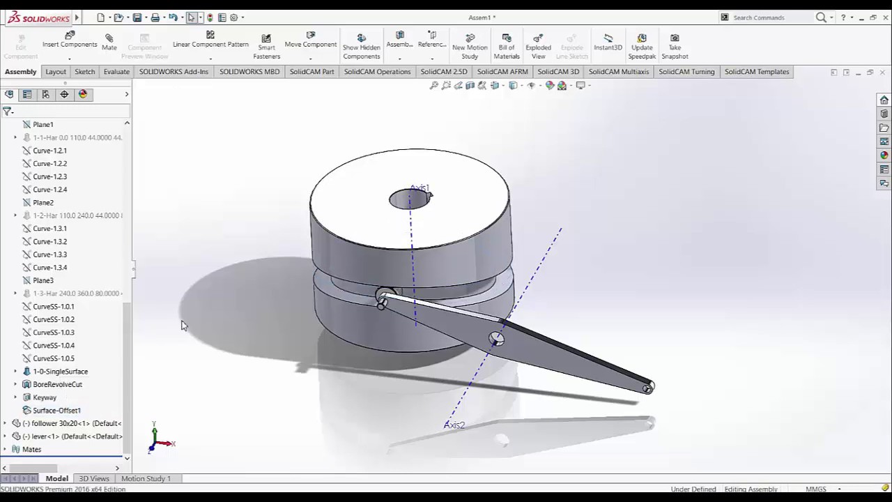 Tutorial Mate Follower With Barrel Cam Cylinder Cam Youtube
