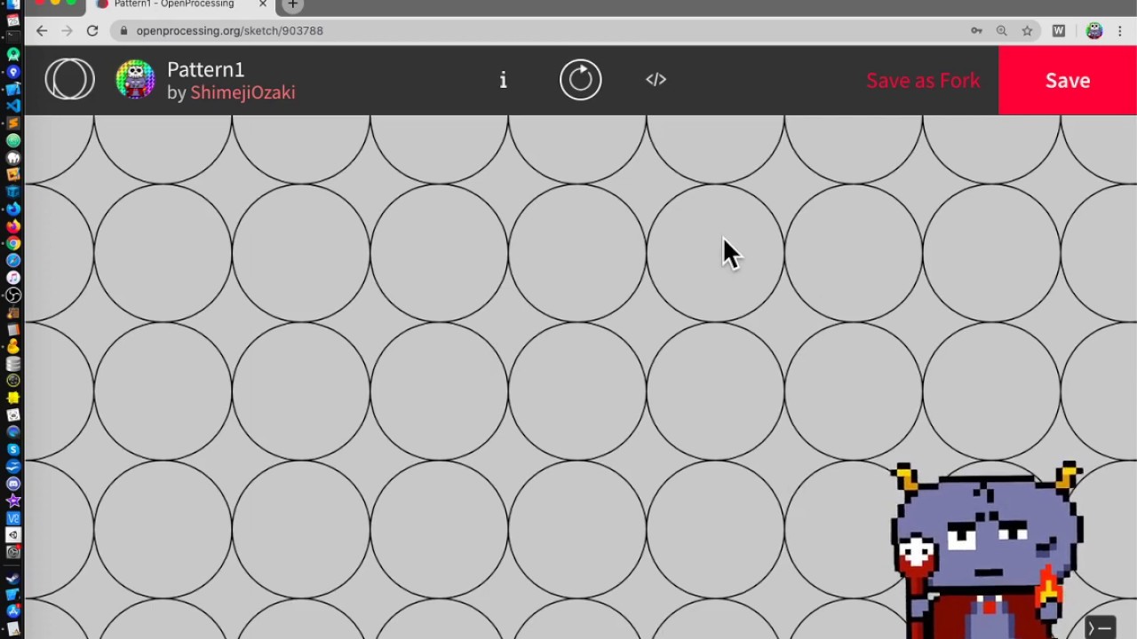 Openprocessing 2重for文を使う 02 Youtube