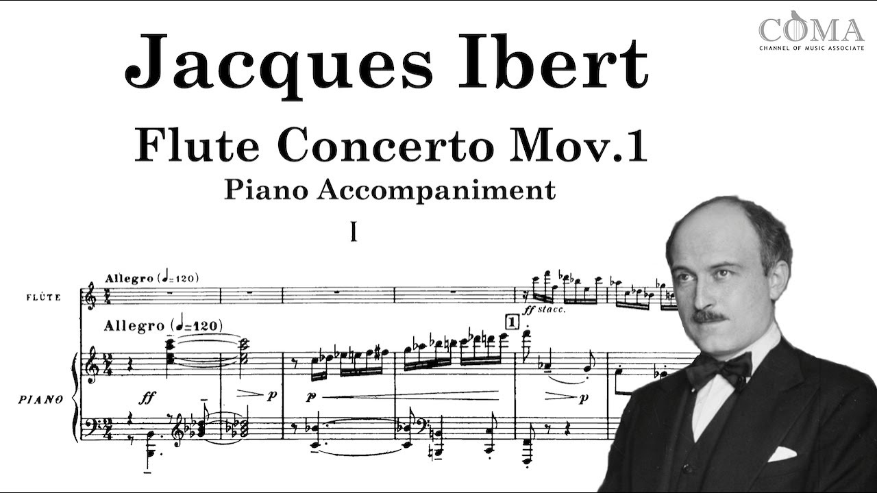 J Ibert Flute Concerto Mov 1 Piano Accompaniment Youtube