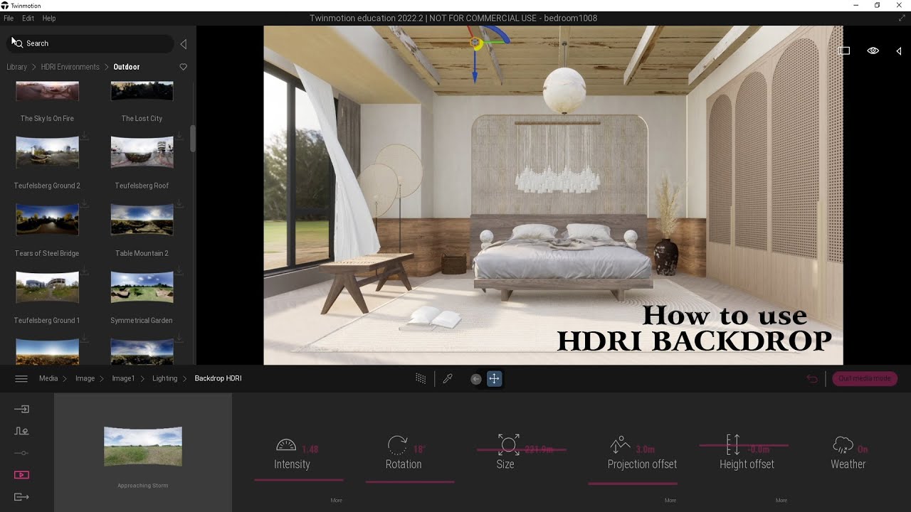 How To Use Hdri Backdrop In Twinmotion 2022 2 Youtube