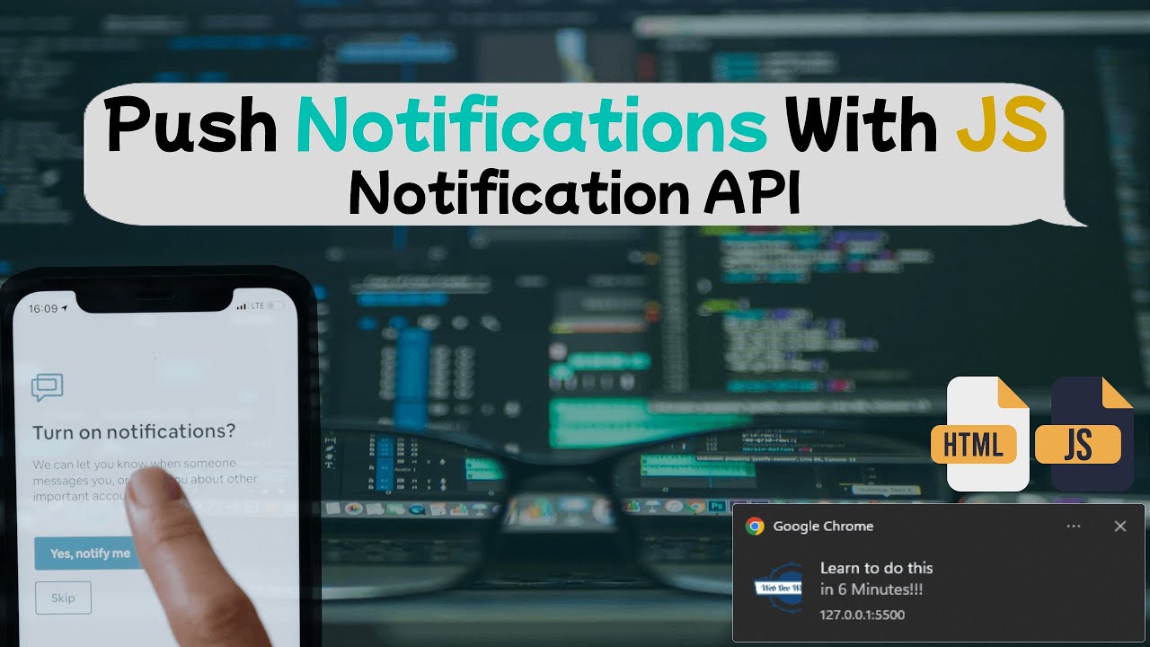 Send Push Notifications With Javascript Notification Api Youtube