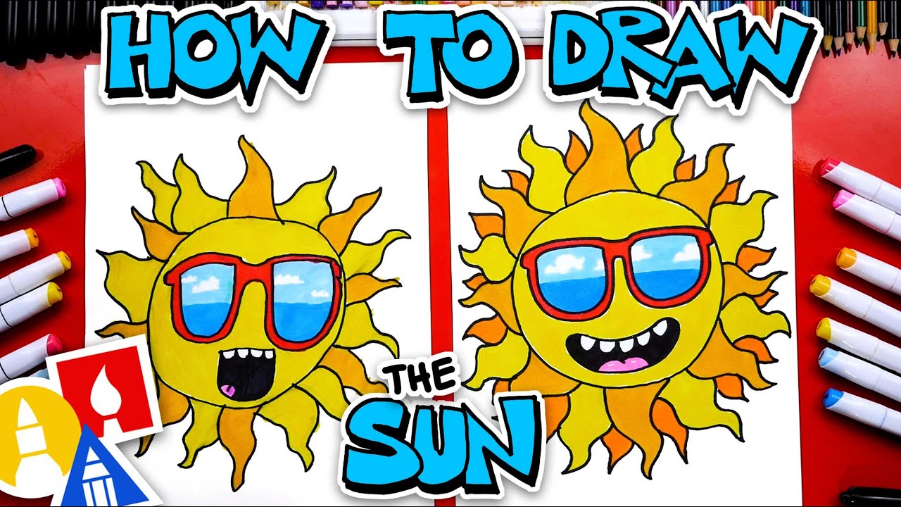 How To Draw A Funny Summer Sun Youtube