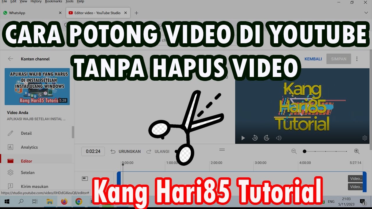 Cara Mengedit Atau Memotong Video Di Studio Tanpa Aplikasi