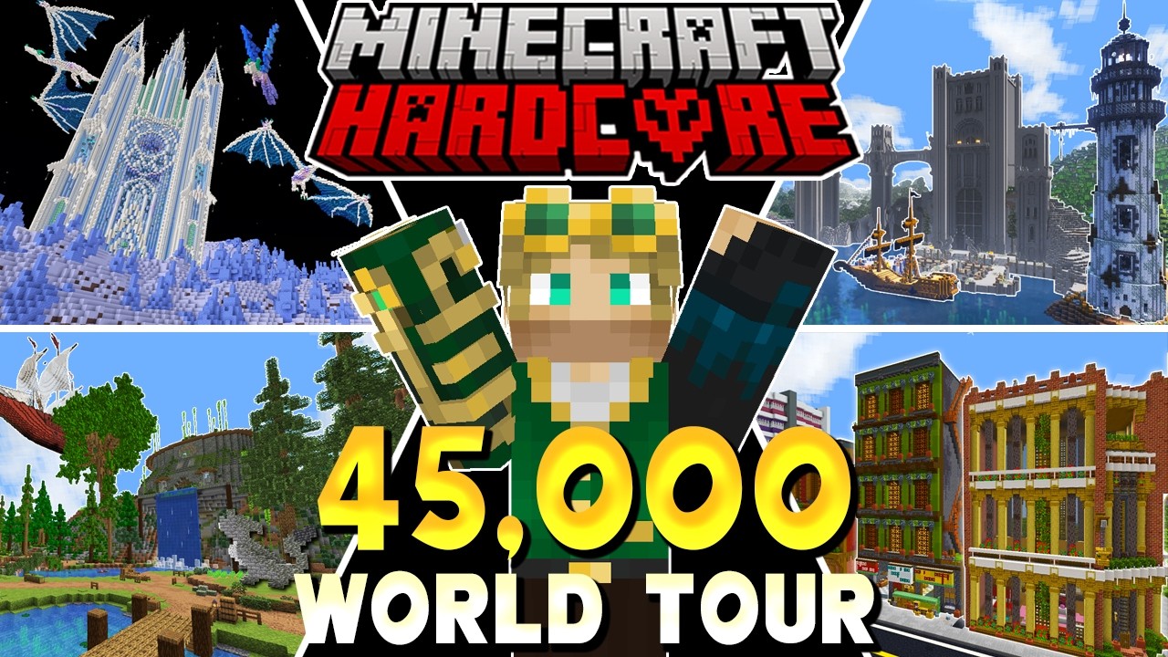 Record Breaking 45 000 Day Hardcore Minecraft World Tour Youtube