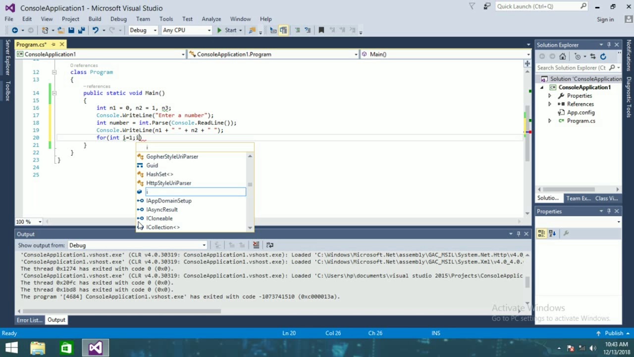 C Program To Find Fibonacci Sequence Youtube