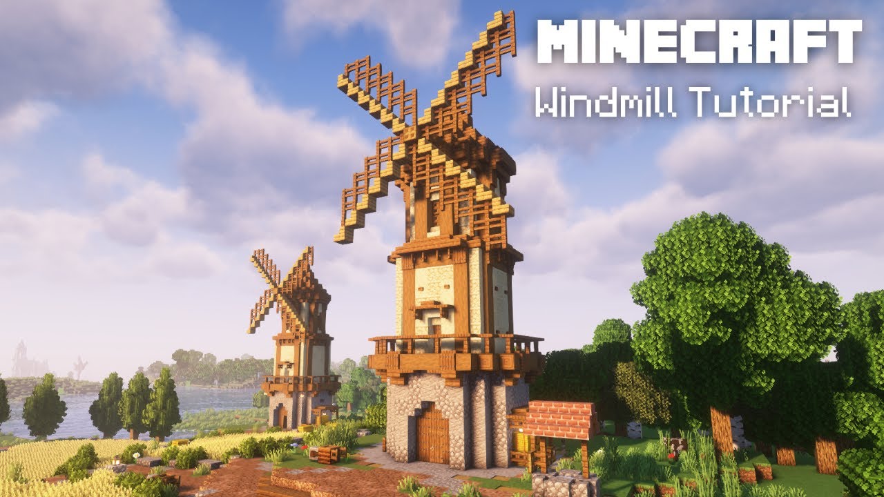 Minecraft Medieval Windmill Tutorial Step By Step Build Guide Youtube