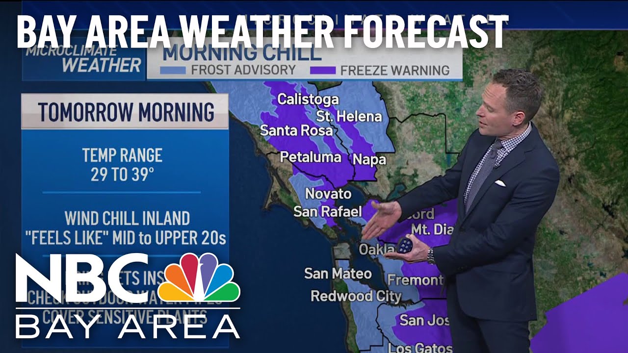 Bay Area Forecast Cold Nights Ahead Youtube