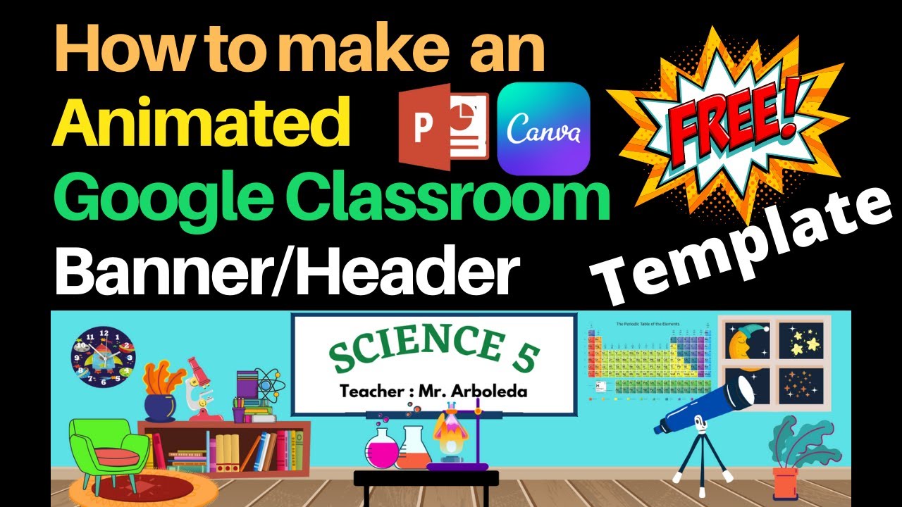 How To Create An Animated Google Classroom Banner Design Talk