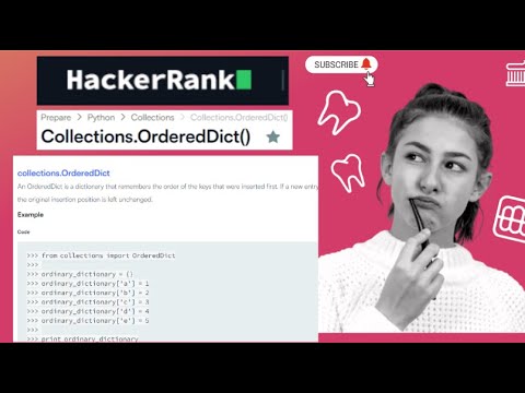 Hackerrank Collections Ordereddict Python Coding Youtube