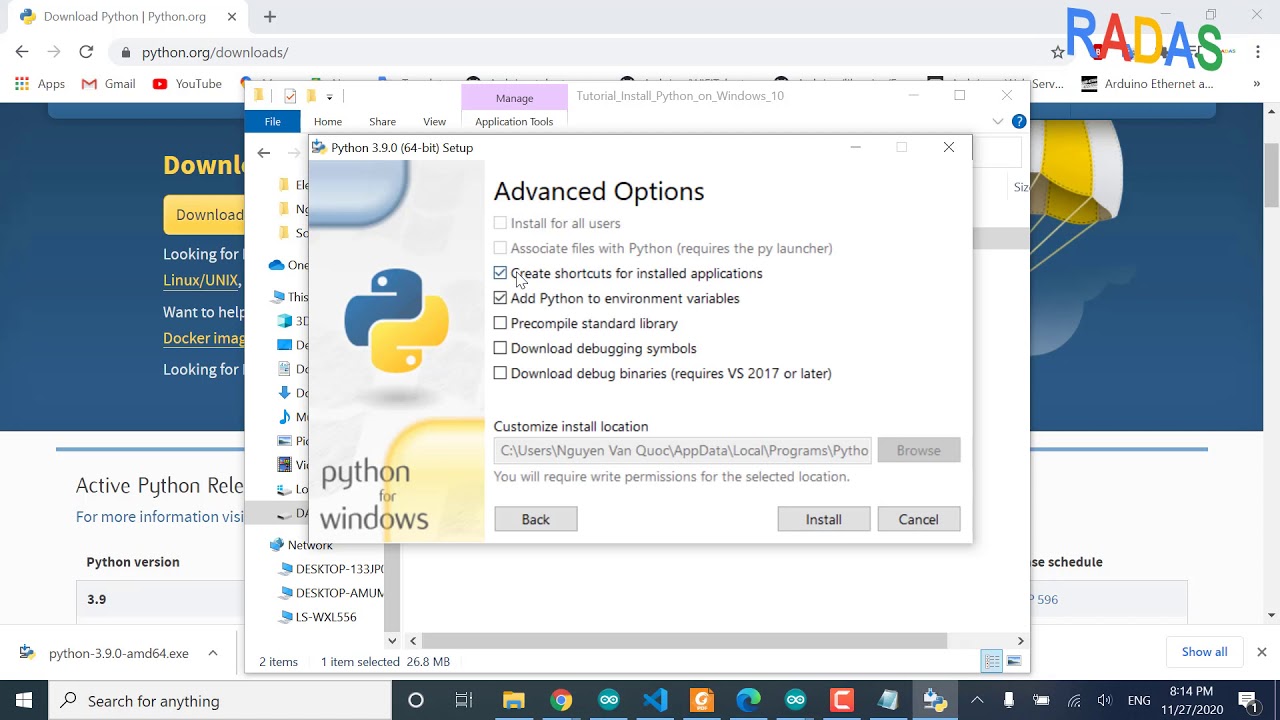 1 Tutorial Install Python On Windows 10 Youtube