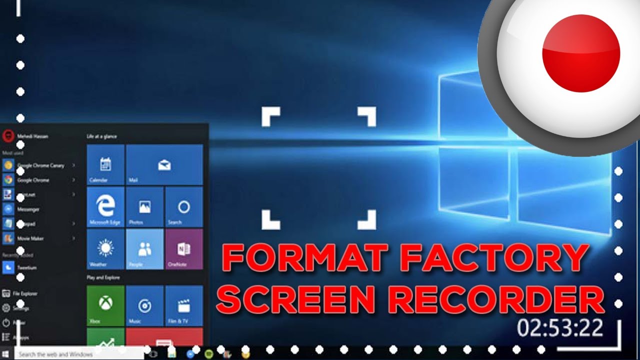 How To Screen Record Using Format Factory Screen Recorder In Windows 10