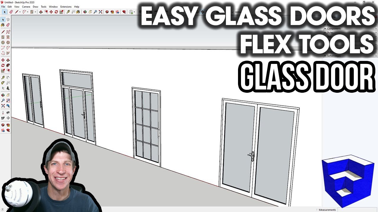 Easy Glass Doors In Sketchup New Flexdoor Glass From Flextools Youtube