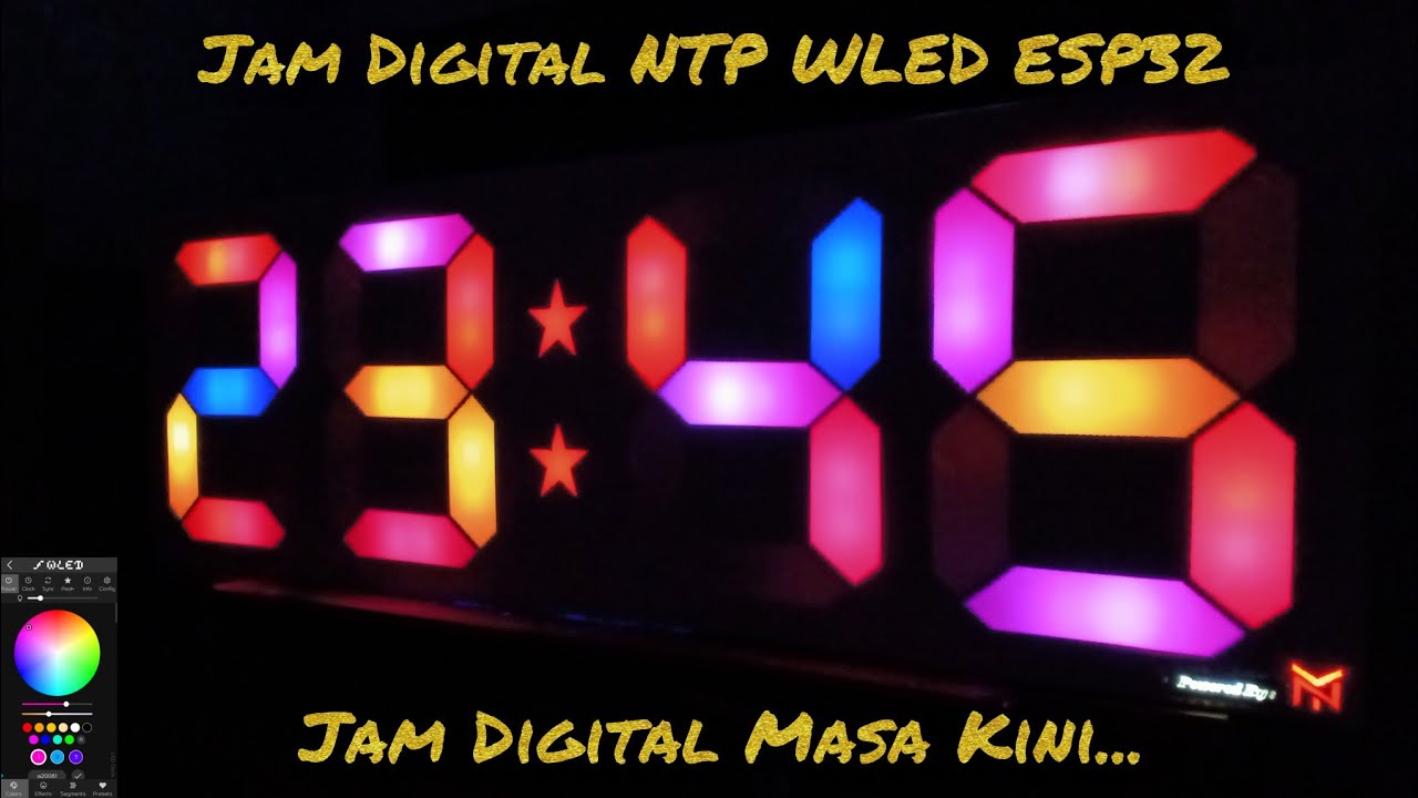 Digital Clock Jam Digital Ntp Wled Esp32 Ws2812b Youtube