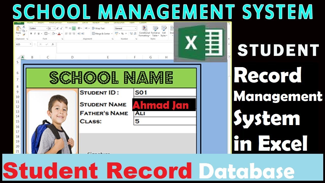 Student Record Management System In Excel Youtube