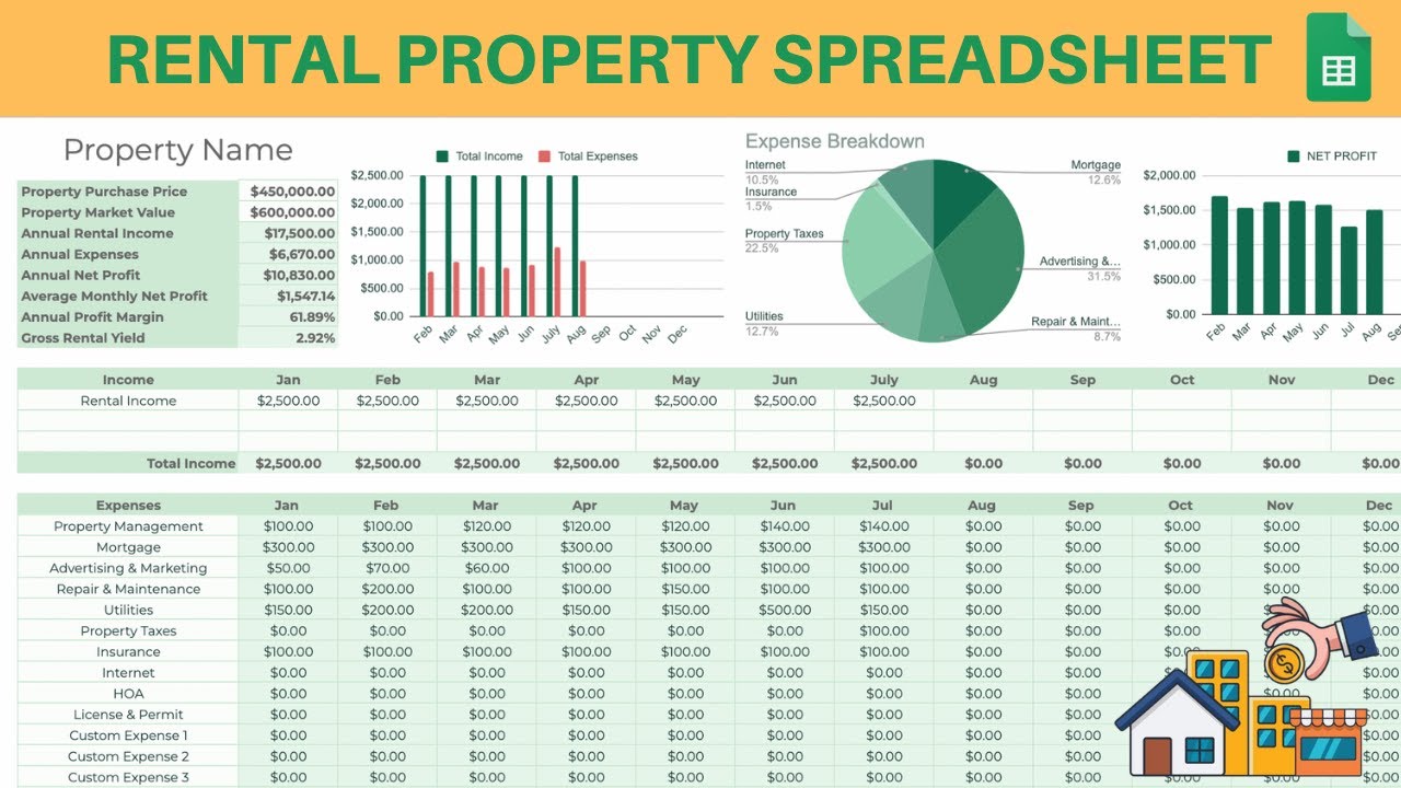Excel Rental Spreadsheet 15 Free Rent Payment Tracker Templates