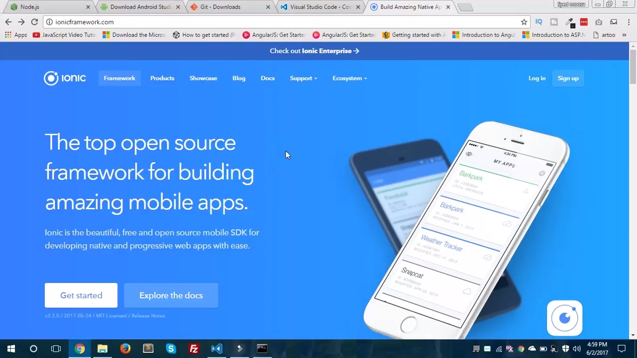 Getting Started With Ionic 2 Installation Setup Youtube