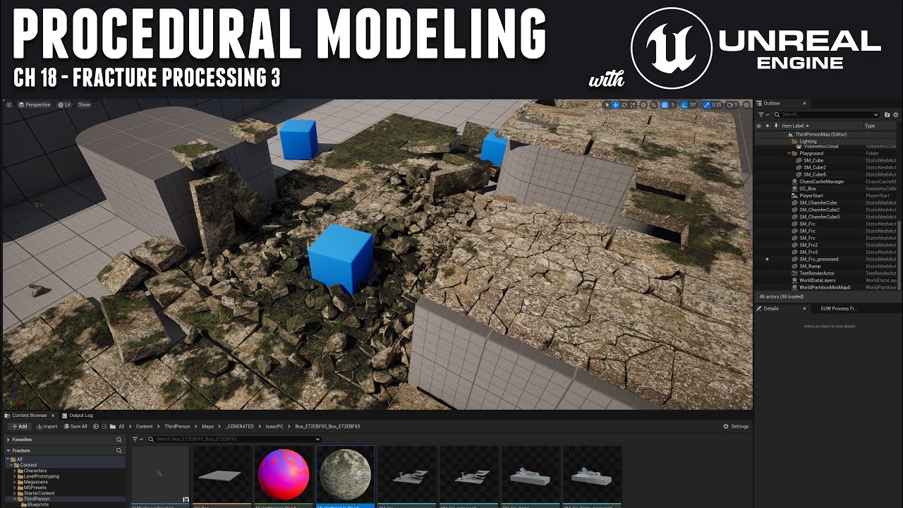 Procedural Modeling With Unreal 5 Ch 18 Fracture Processing 3 Youtube