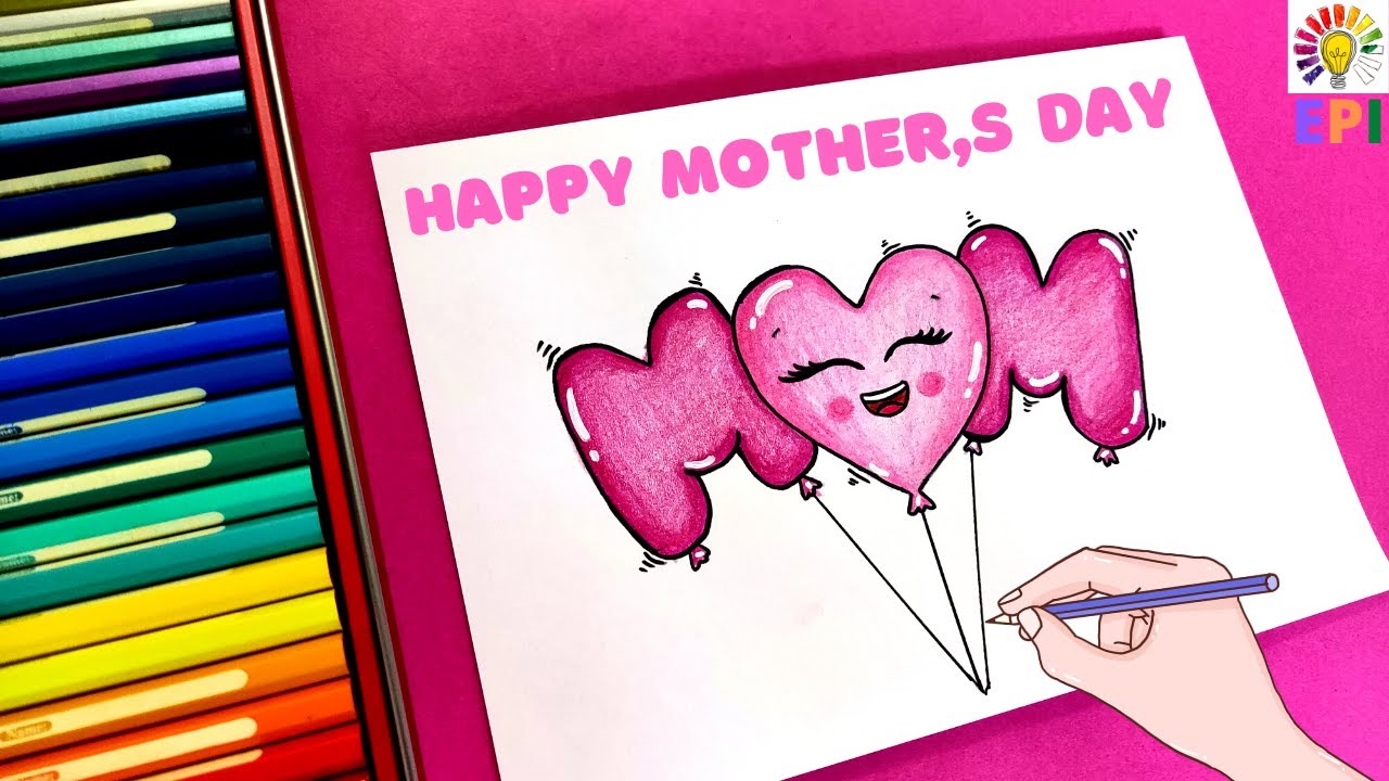 How To Draw A Mother S Day Picture Easy