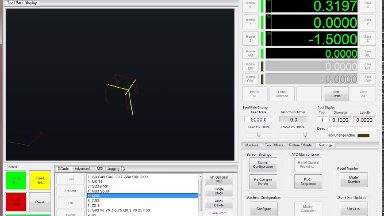 G Code Editor Machmotion Control Tip Youtube