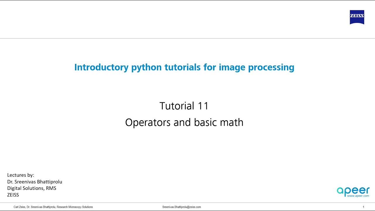 Tutorial 11 Operators And Basic Math In Python Youtube