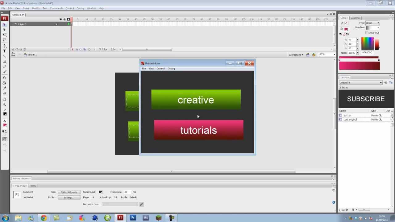 Dynamic Flash Buttons Tutorial Youtube