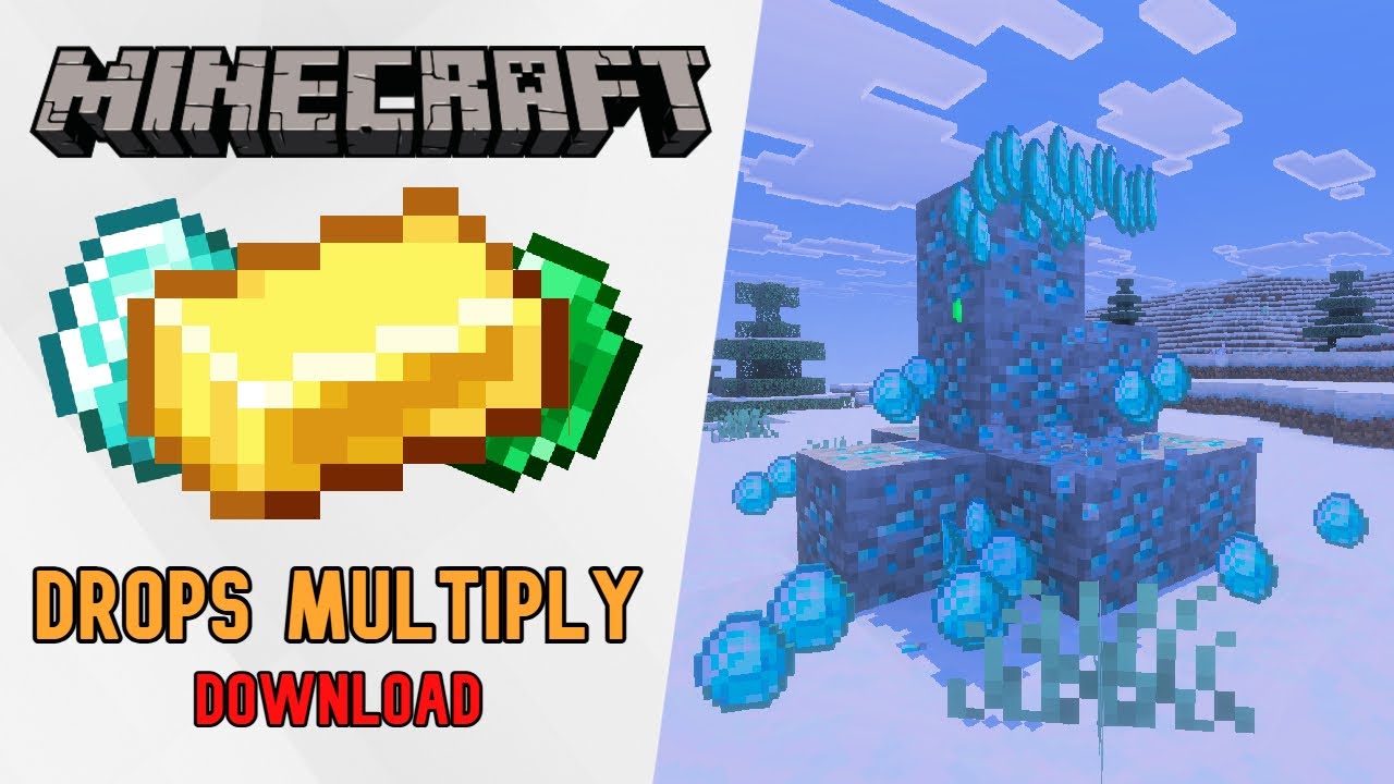 Minecraft But Drops Multiply Addon For Bedrock Edition Youtube