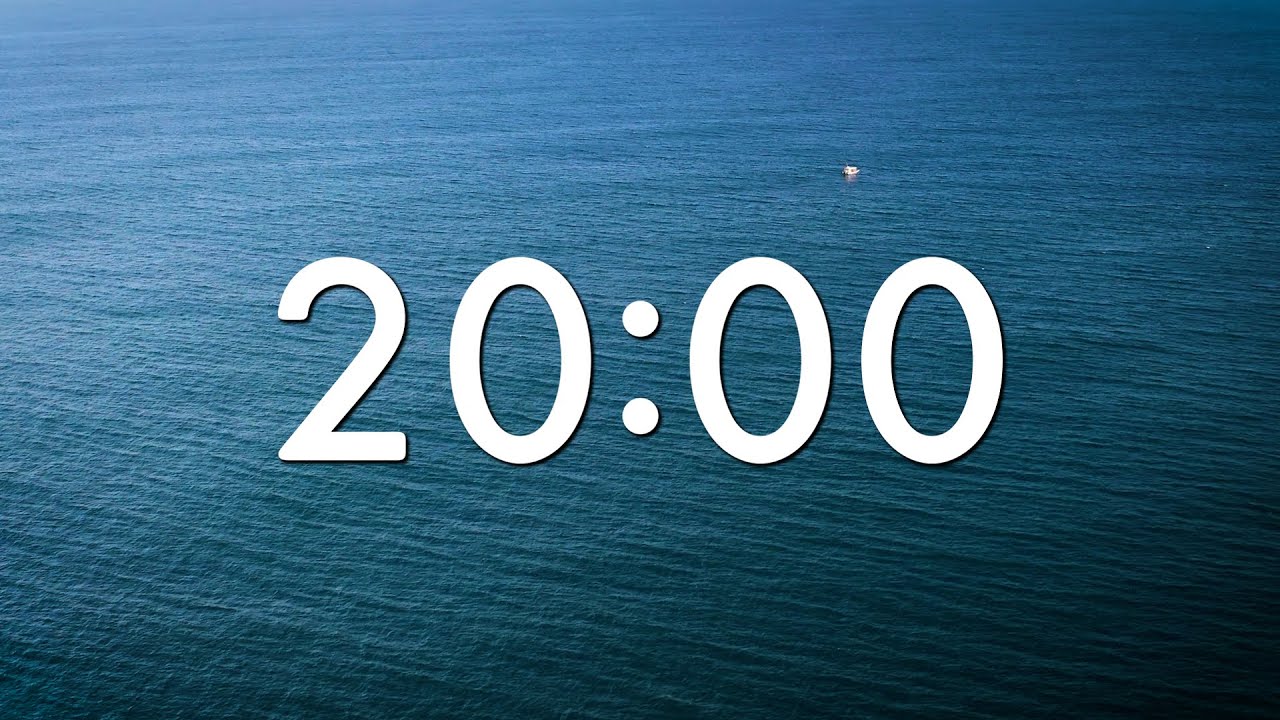 20 Minute Countdown Timer With Relaxing Music Ocean Music And Waves