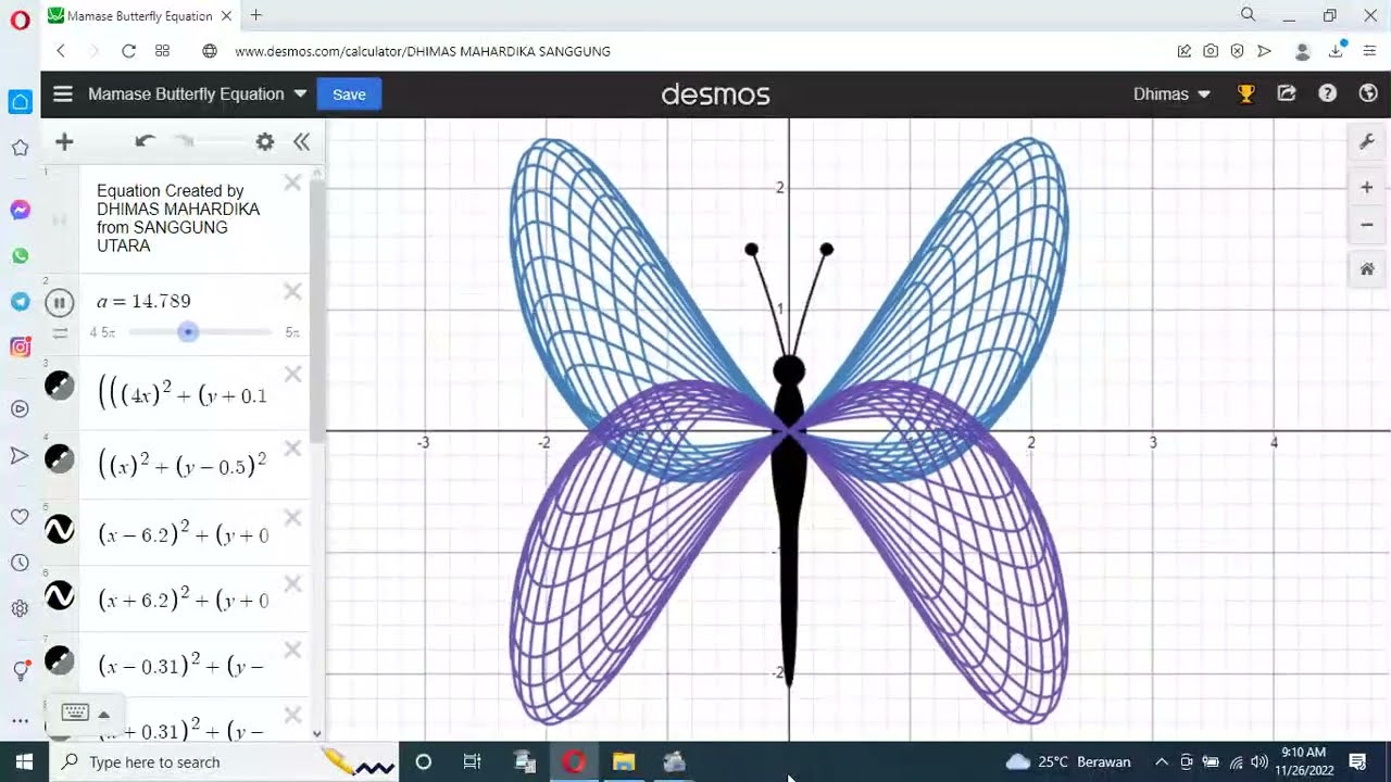 How To Draw A Butterfly On A Graphing Calculator