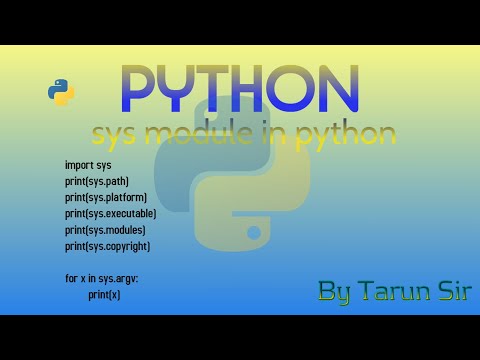 Sys Module In Python Youtube