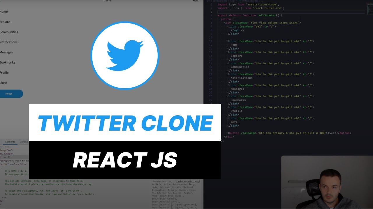 Building A Twitter Clone With React Js Adding Components And Routing