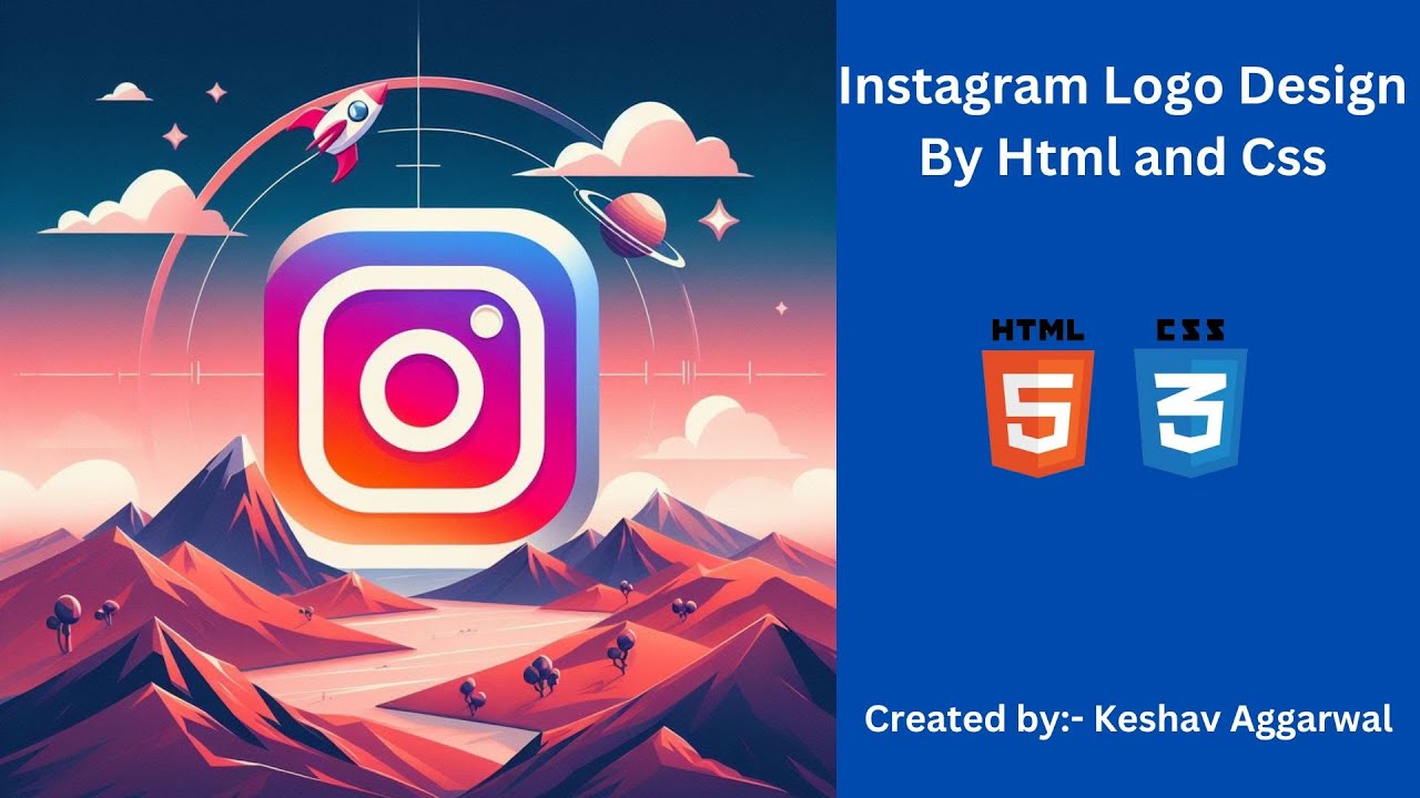 Create Instagram Logo Design By Html And Css Full Tutorial Youtube