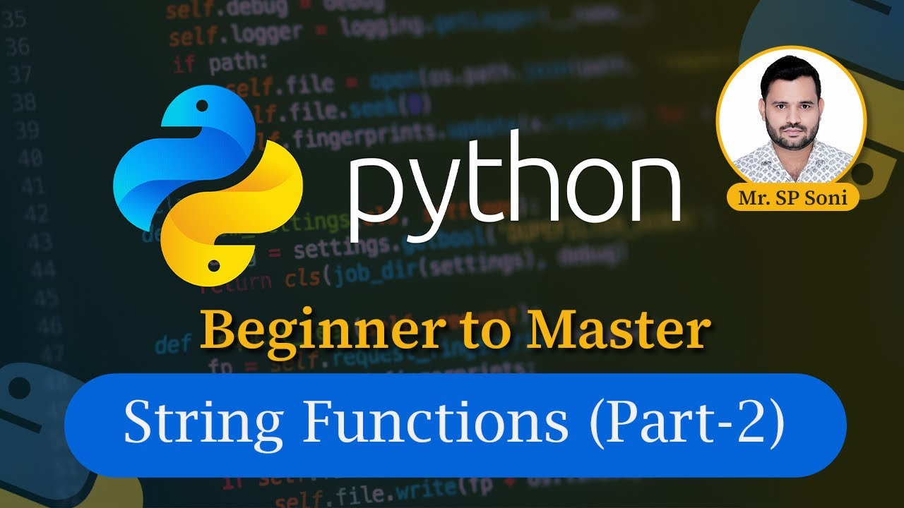 Ep 8 String Functions In Python Part 2 Youtube