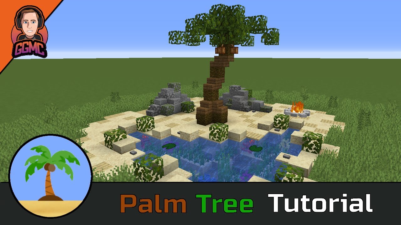 Minecraft Building Tutorial How To Build Palm Trees Youtube