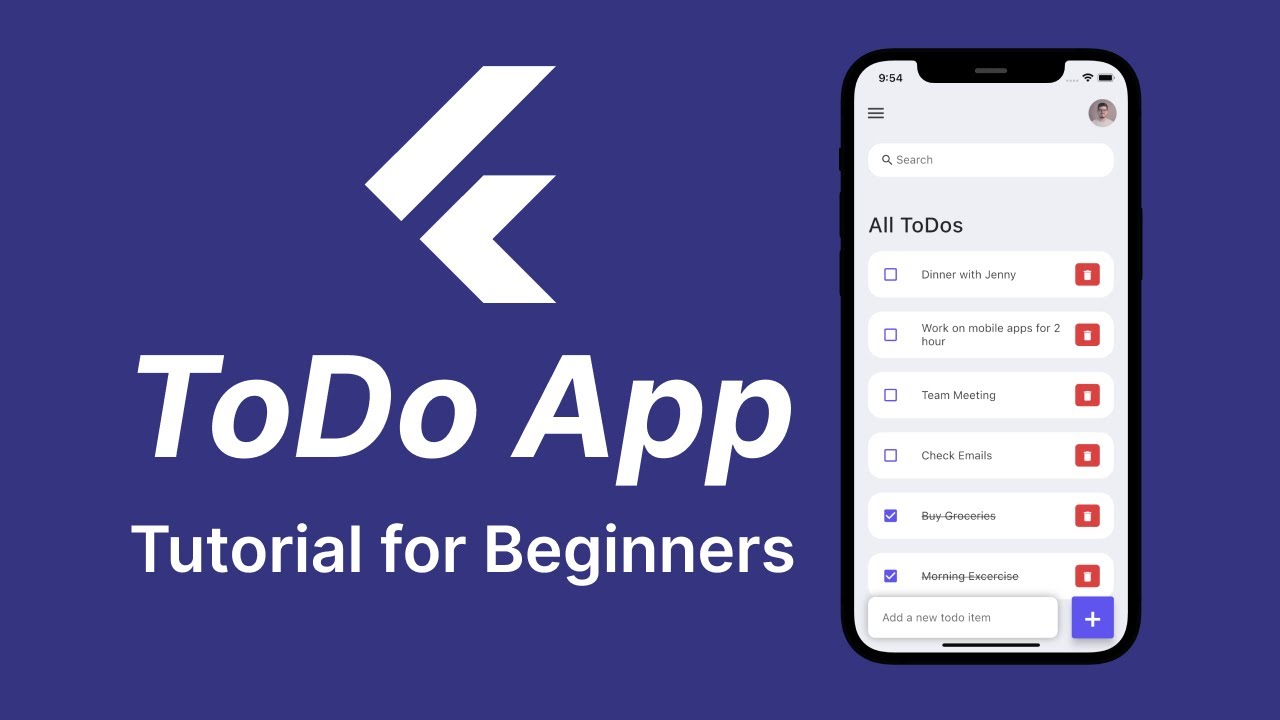 Flutter Todo App Tutorial For Beginners Youtube
