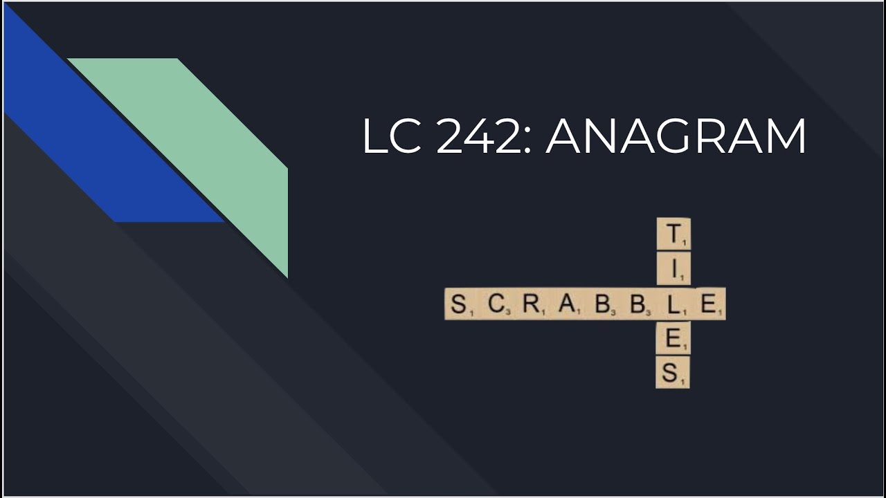 Leetcode 242 Valid Anagram Youtube