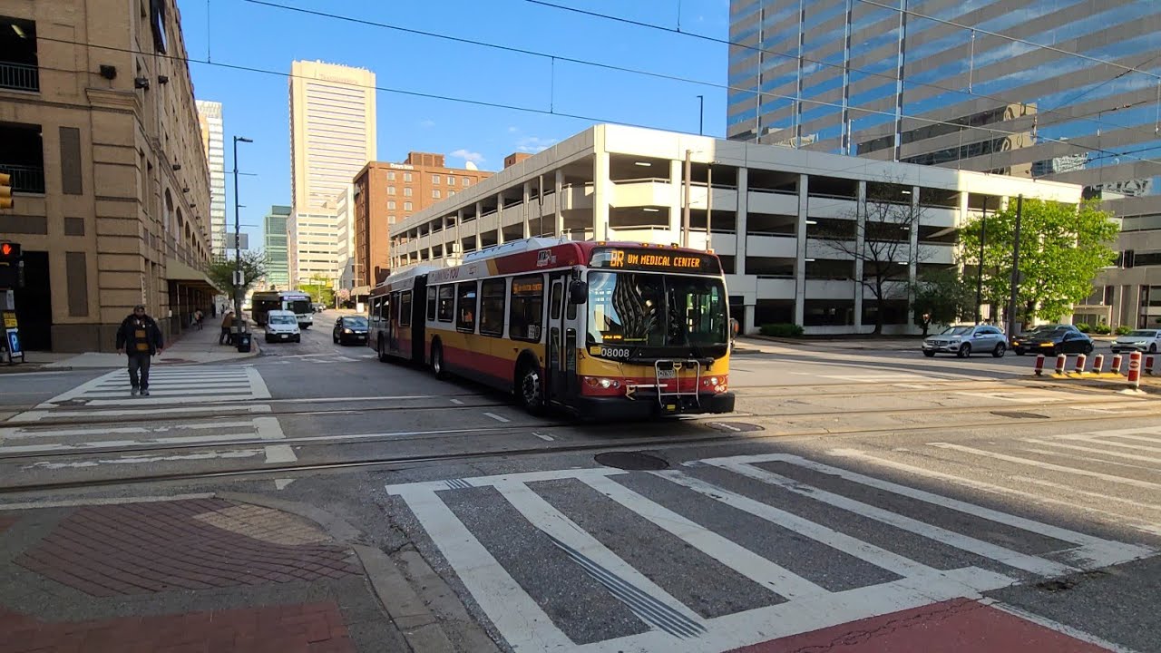 Mta Maryland 2008 New Flyer De60lfr 08008 On The Cl Br To Um Medical