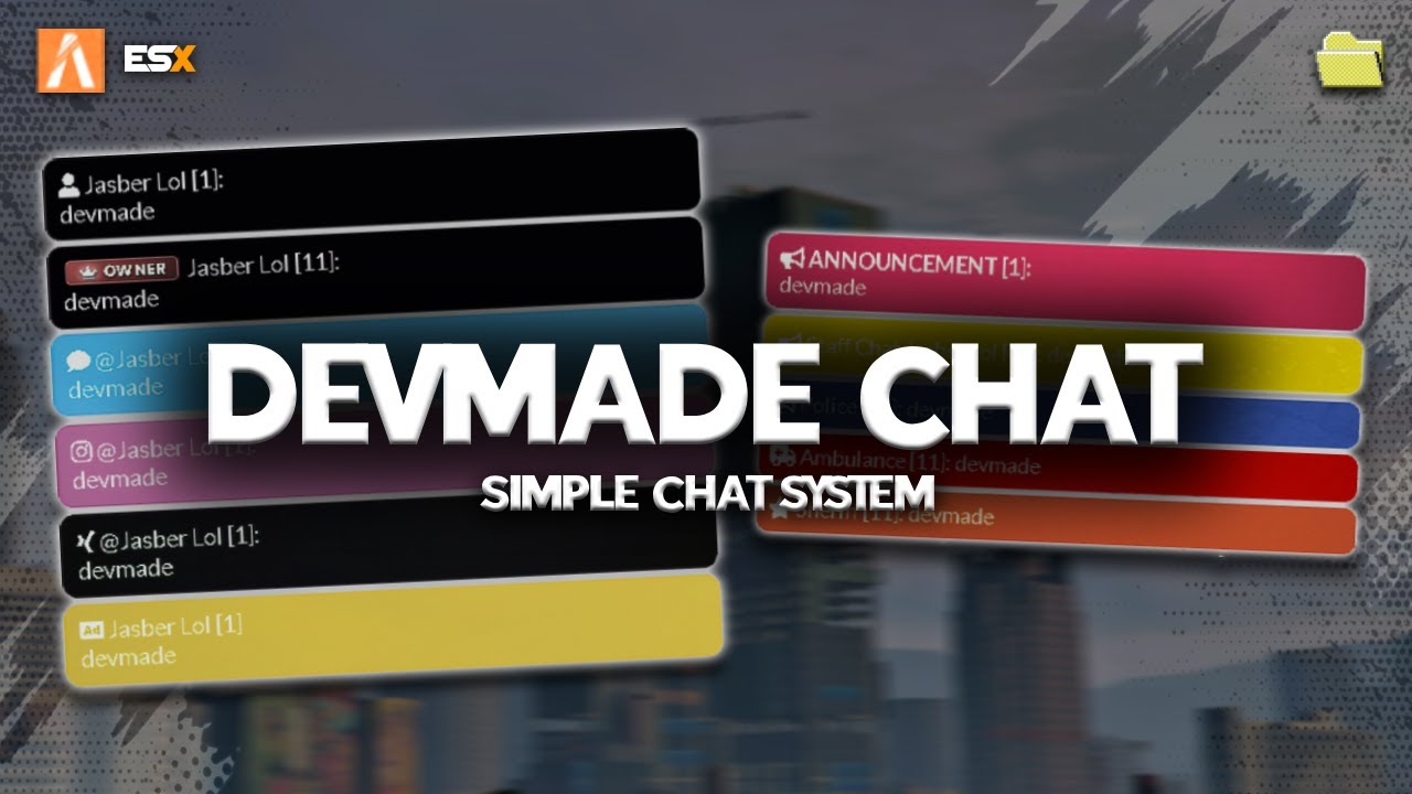 Simple Chat System Fivem Script Esx Devmade Chat Youtube