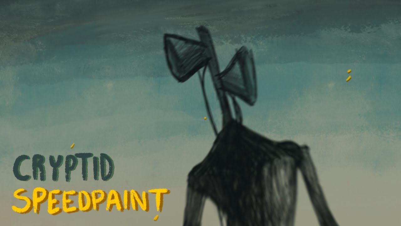 Siren Head Cryptid Speedpaint Youtube