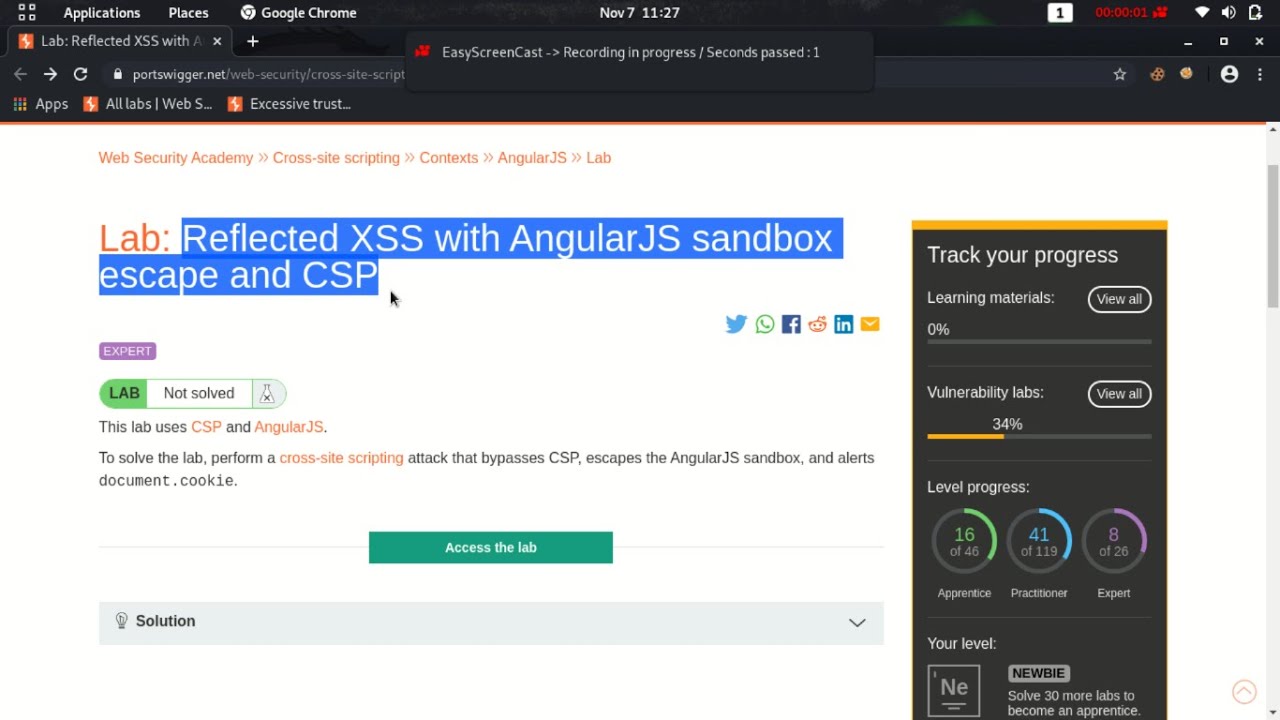 Reflected Xss With Angularjs Sandbox Escape And Csp Video Solution