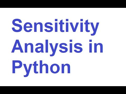 Sensitivity Analysis In Python Youtube