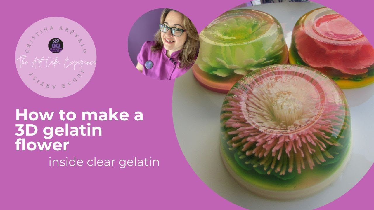 How To Make A 3d Gelatin Flower Tutorial Youtube