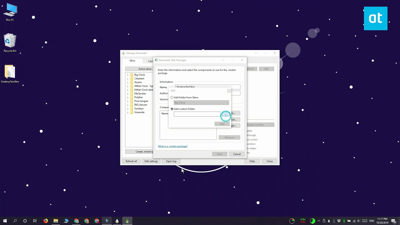 How To Create A Rmskin File To Package Rainmeter Skins Youtube