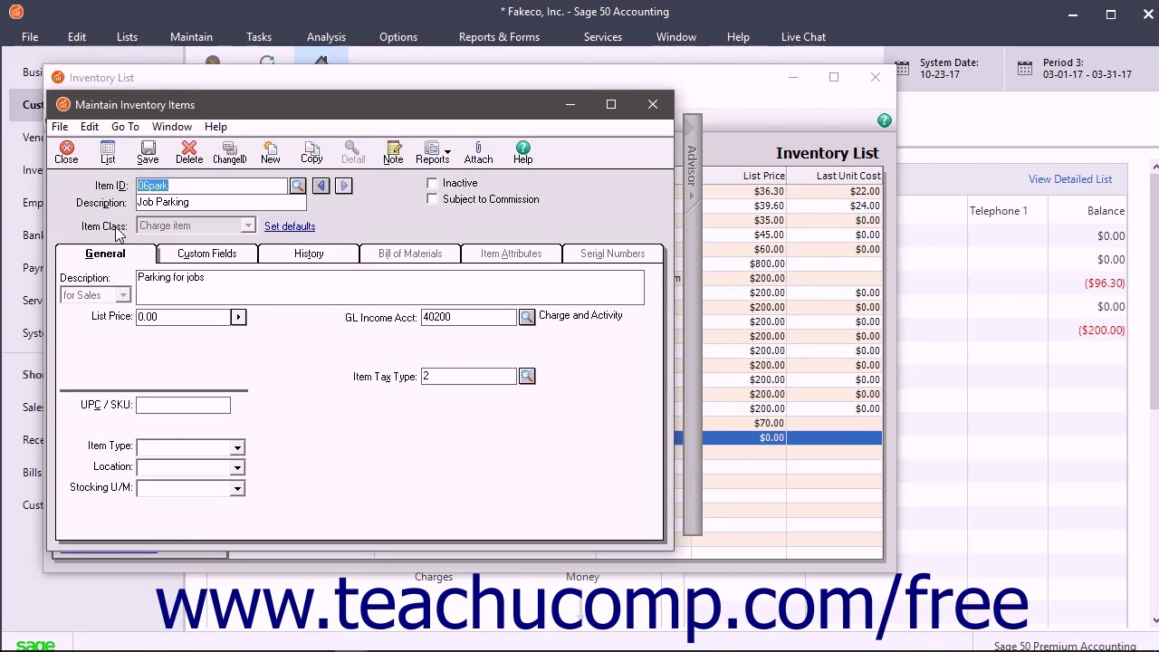 Sage 50 2018 Tutorial Entering Charge Items Sage Training Lesson Youtube